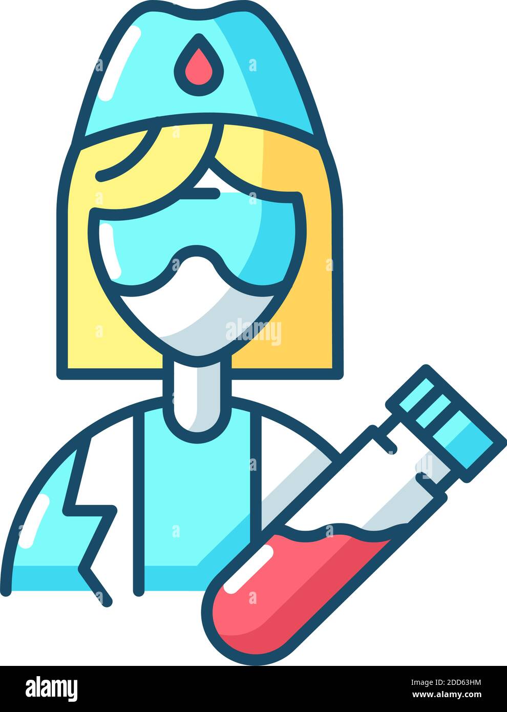 Lab worker RGB color icon Stock Vector Image & Art - Alamy