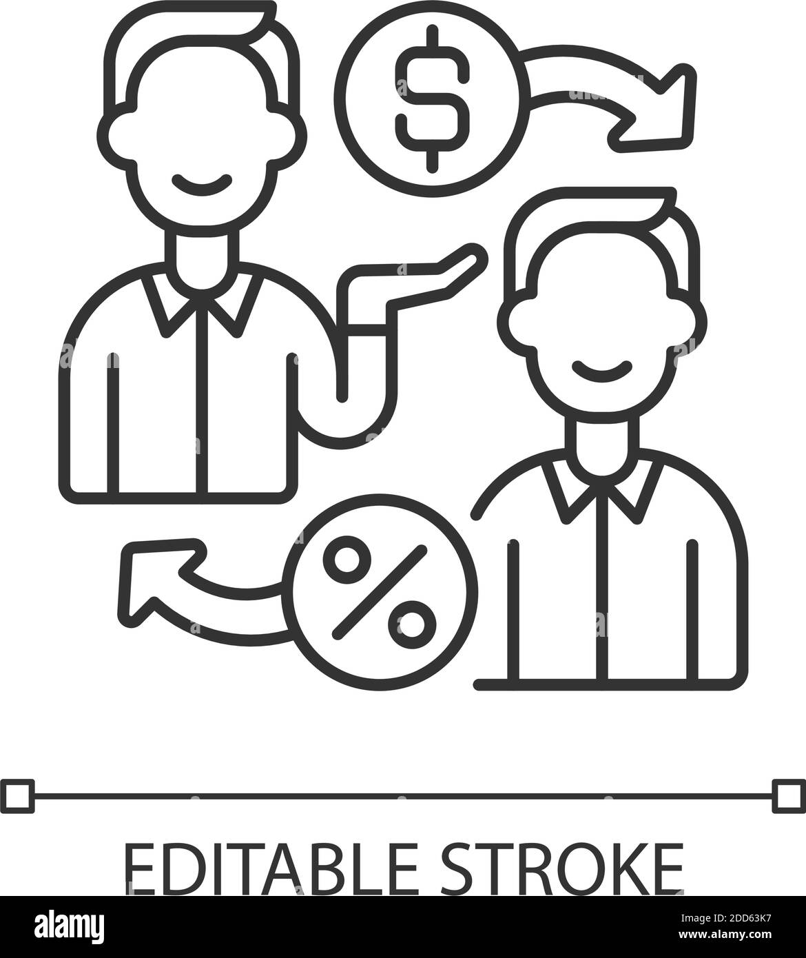 Non profit project linear icon Stock Vector Image & Art - Alamy