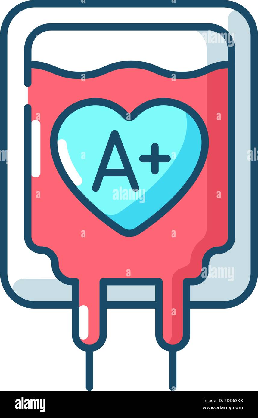 Blood group test RGB color icon Stock Vector Image & Art - Alamy