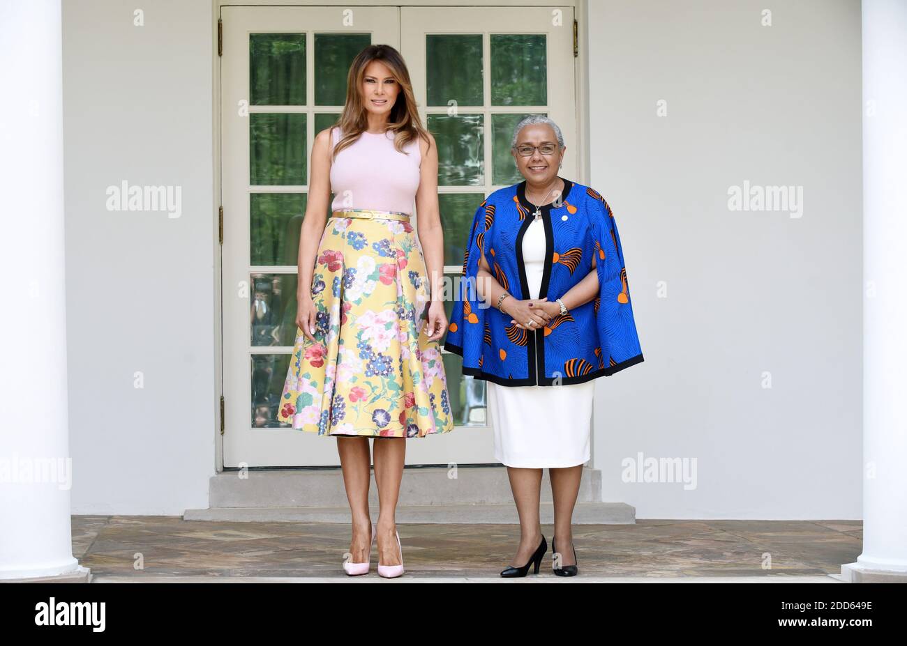 First Lady Melania Trump welcomes Kenya’s First Lady Margaret Kenyatta ...