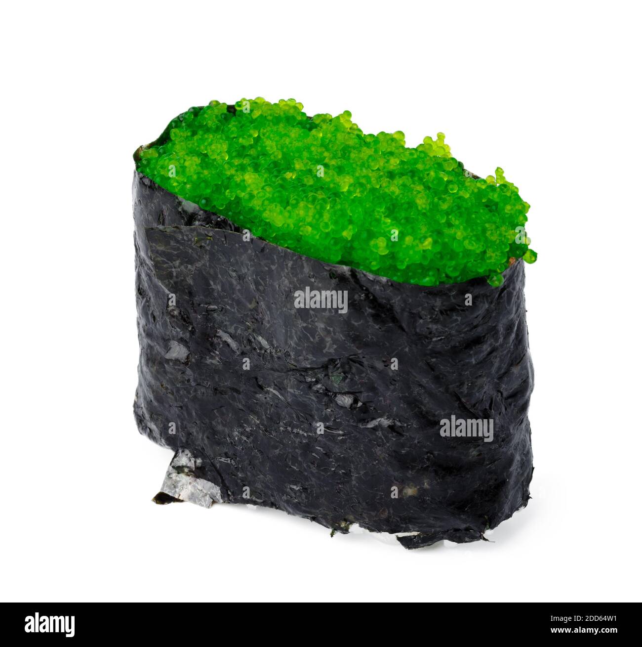 Sushi gunkan with tobiko caviar isolated on white Stock Photo - Alamy