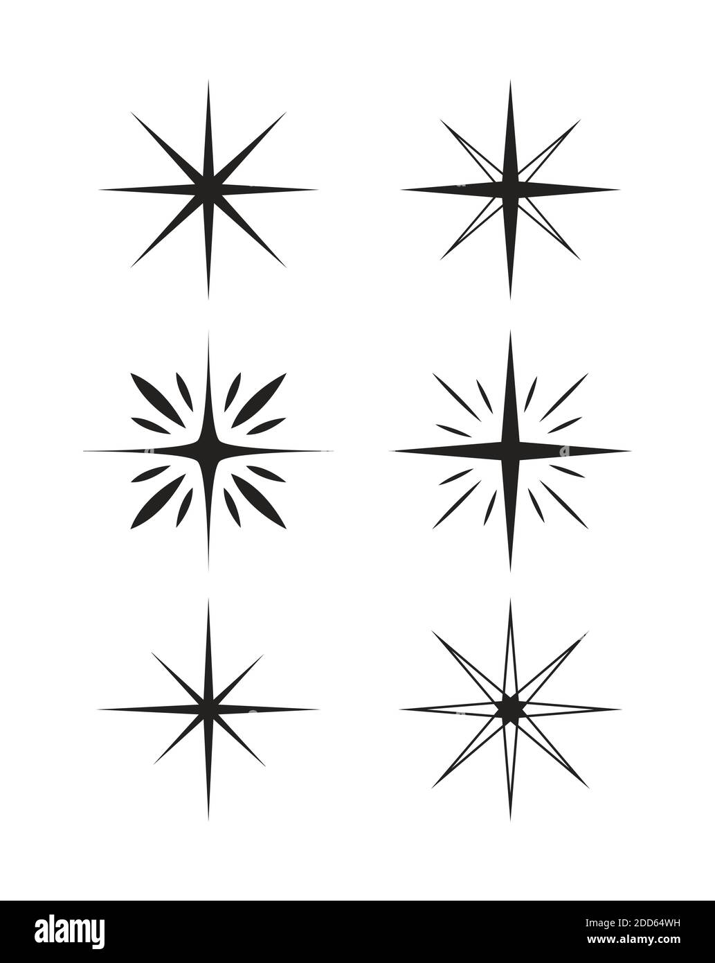 star silhouette style icon bundle vector design Stock Vector Image ...