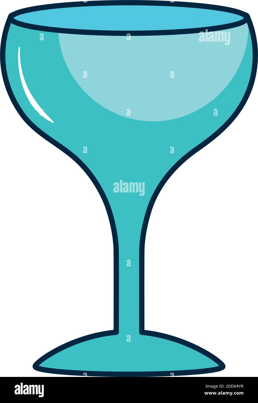 party cup icon over white background, flat style, vector illustration ...