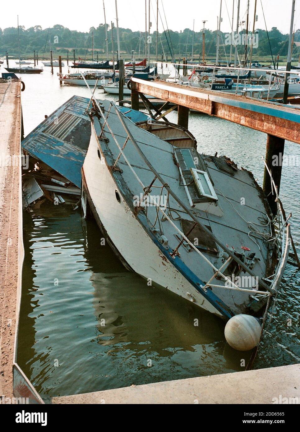 AJAXNETPHOTO. HAMBLE RIVER, ENGLAND. - WRECKED - EX WORLD WAR II 63FT ...