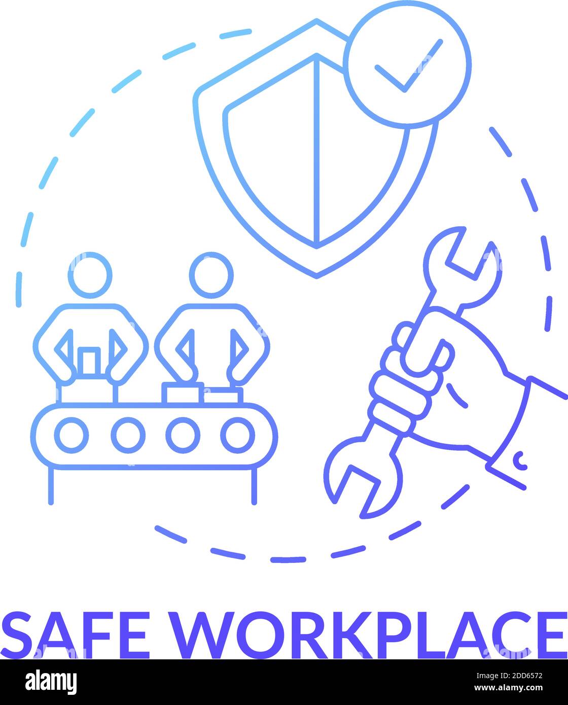 Safe workplace concept icon Stock Vector Image & Art - Alamy