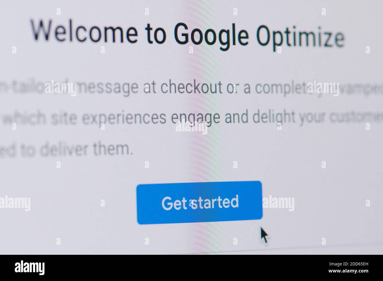 New york, USA - November 24, 2020: Start google web campaign optimizer ...