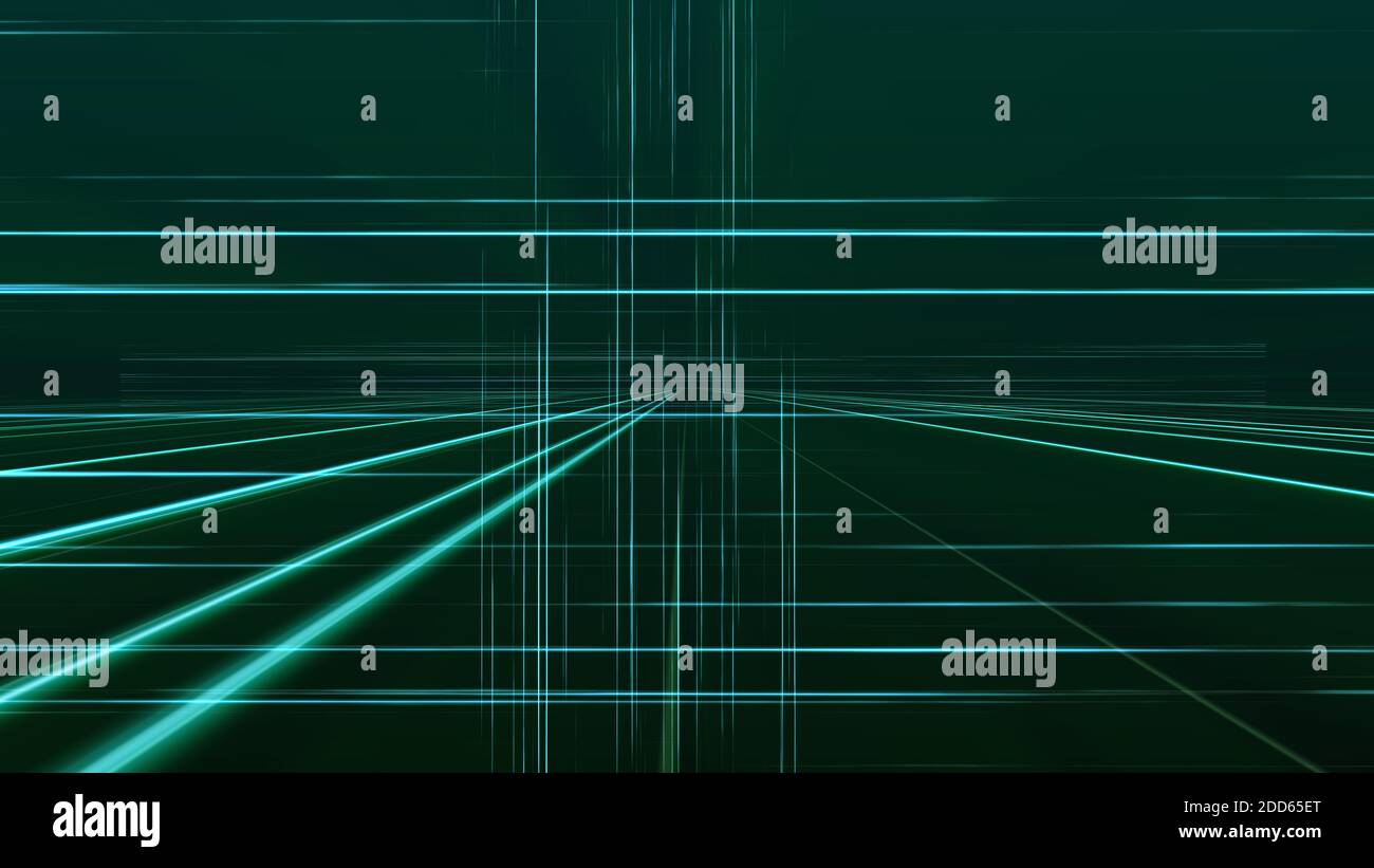 3d line neon cube in space, render illustration Stock Photo - Alamy