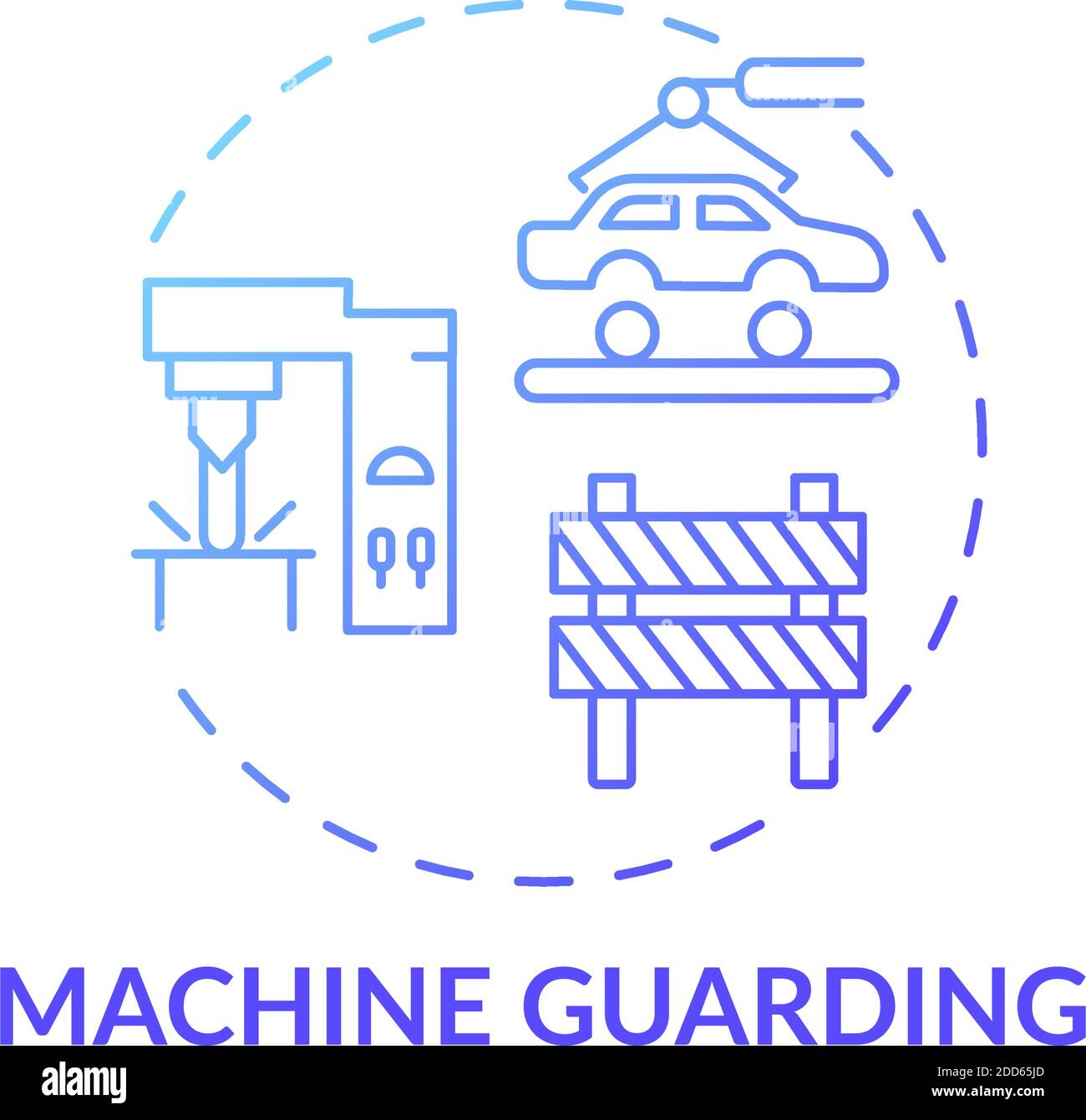 Machine guarding concept icon Stock Vector Image & Art - Alamy