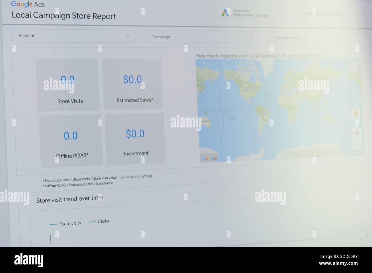 New york, USA - November 24, 2020: Google ads local campaign store ...