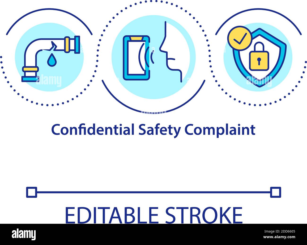 Confidential safety complaint concept icon Stock Vector Image & Art - Alamy