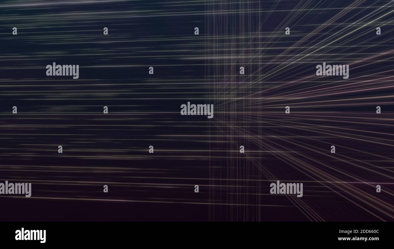 3d line neon cube in space, render illustration Stock Photo - Alamy