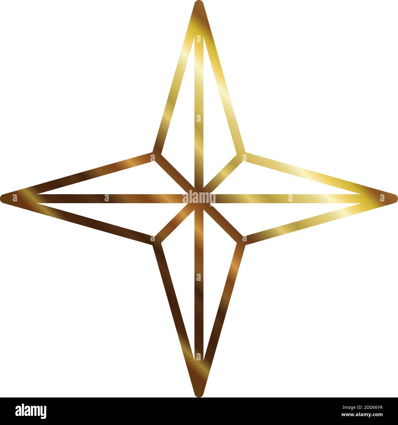 star of 4 points gold style icon vector design Stock Vector Image & Art ...