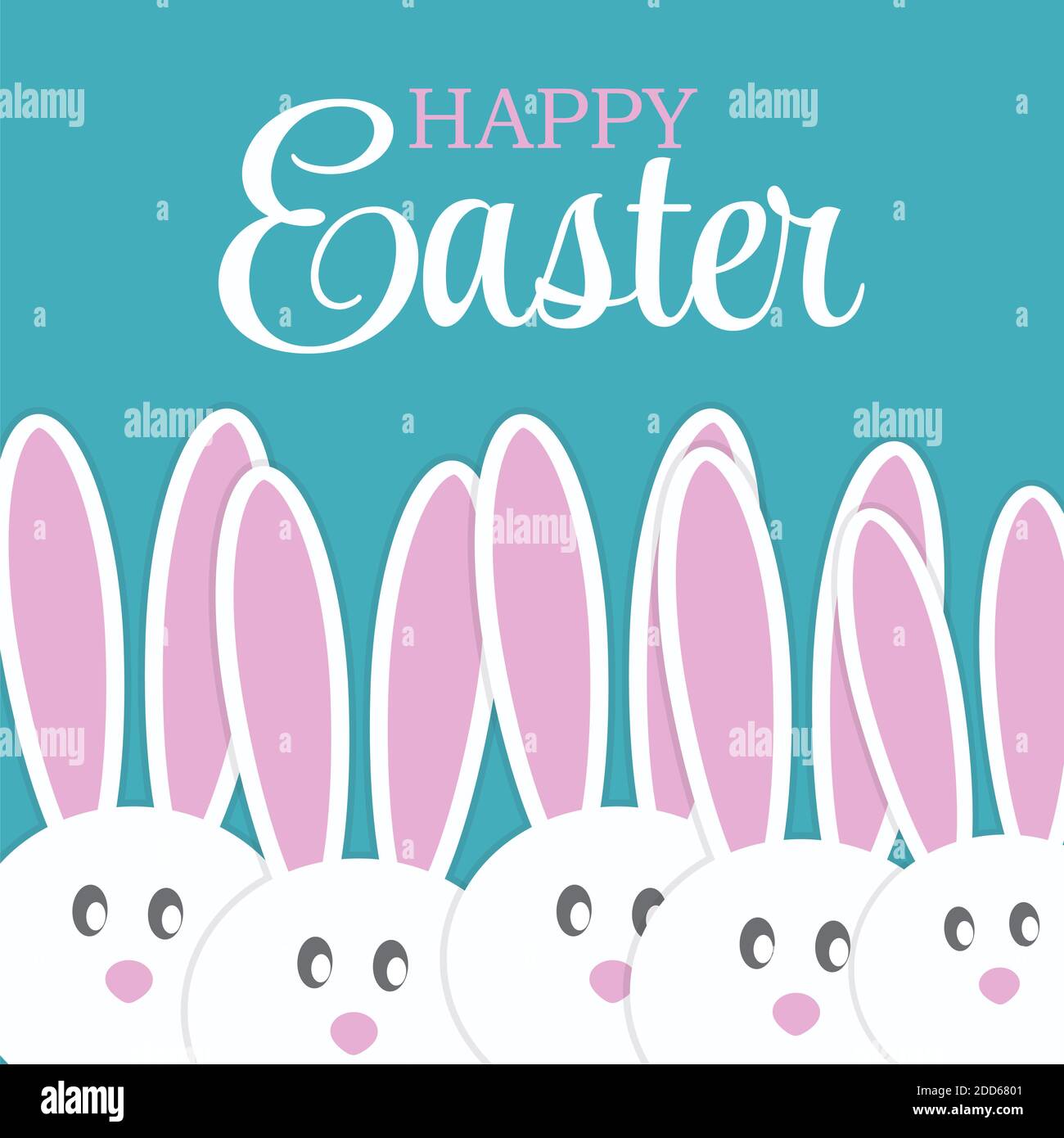 Colorful Happy Easter Background Illustration Stock Photo - Alamy