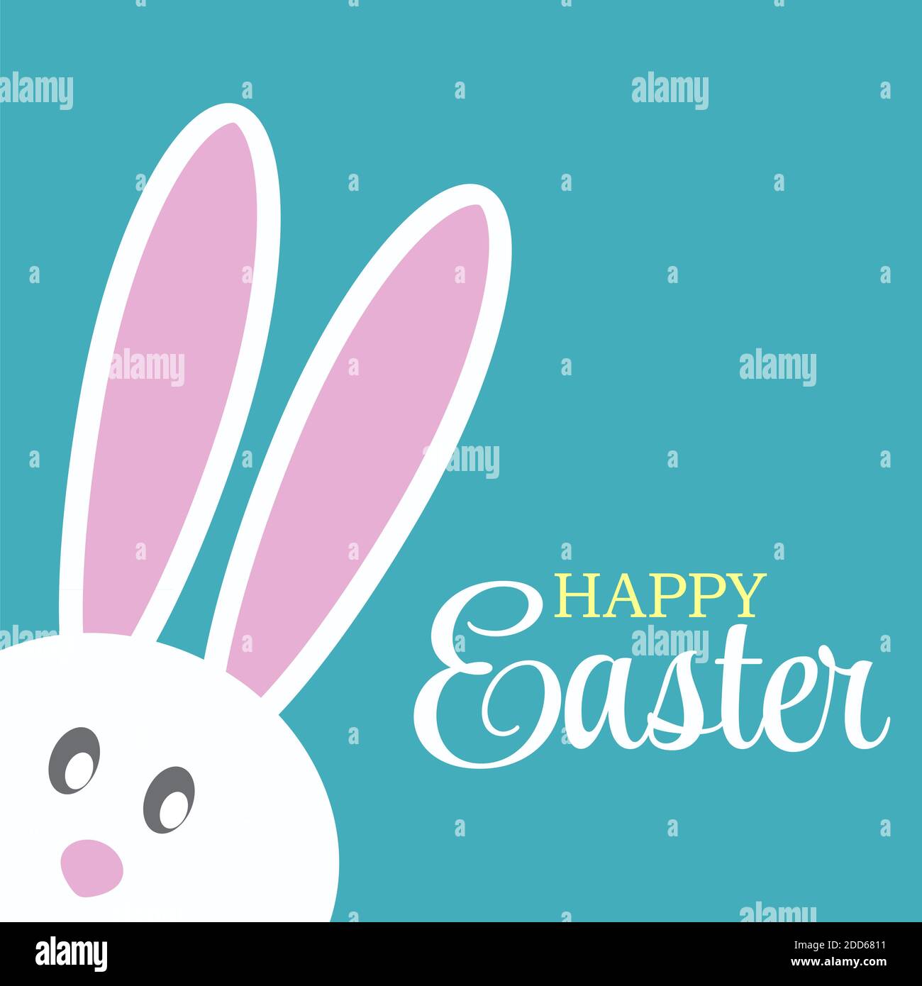 Colorful Happy Easter Background Illustration Stock Photo - Alamy