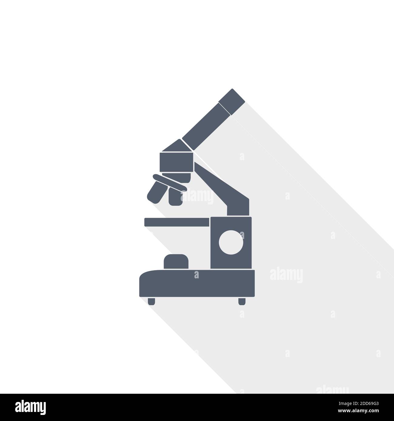 Microscope vector icon, science and research concept flat design ...