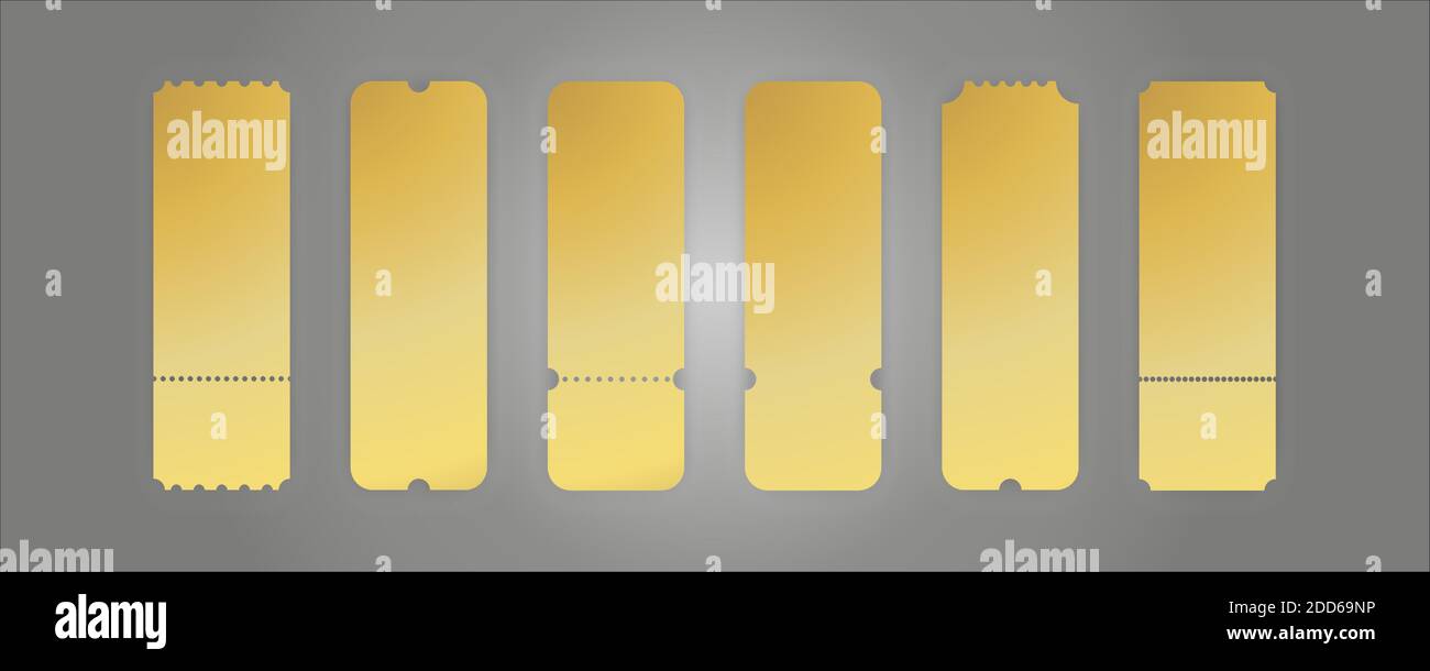 VIP ticket. Golden ticket template. Gold badge. Gold gradient vector ...