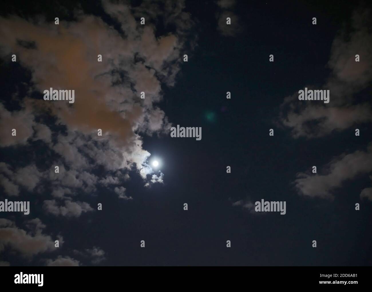 full moon at night clouds sky landscape Stock Photo - Alamy