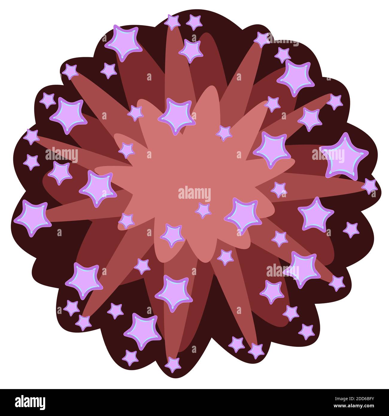 Abstract background. Asterisks. Cartoon flat style. Soft rounded clouds ...