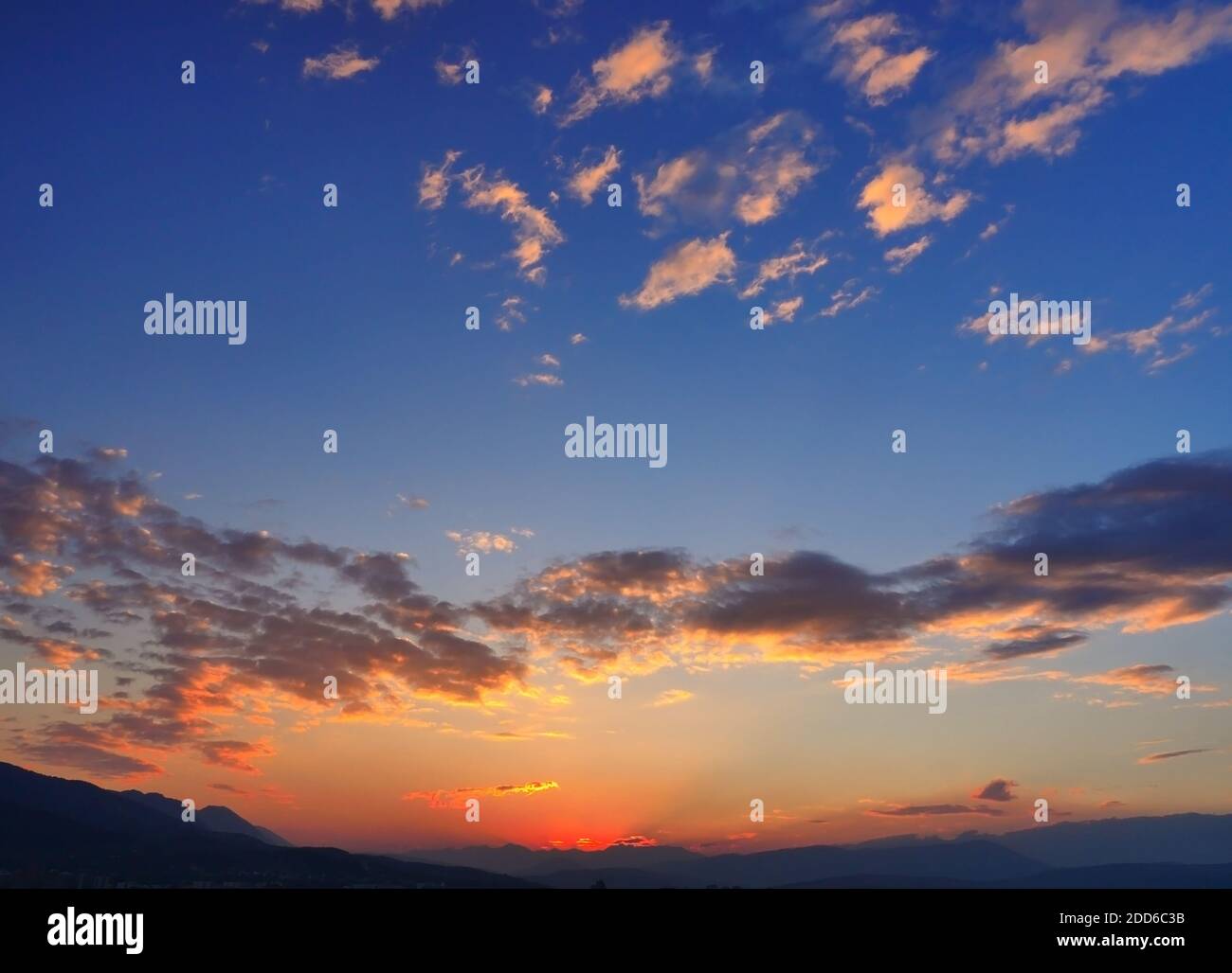 beautiful golden sunset sky landscape, natural background Stock Photo ...