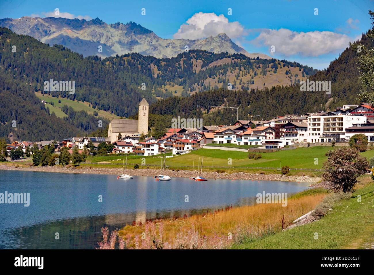 Lake reschen, italy hi-res stock photography and images - Alamy