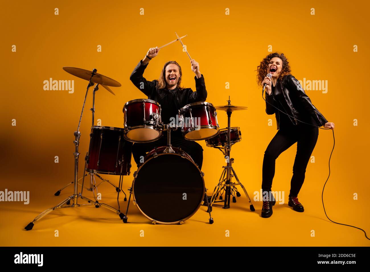 His he her she nice attractive cheerful cheery positive couple playing ...
