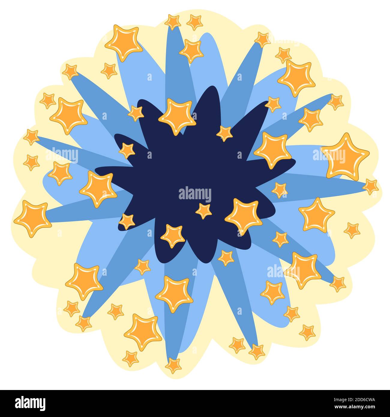 Abstract background. Asterisks. Cartoon flat style. Soft rounded clouds ...