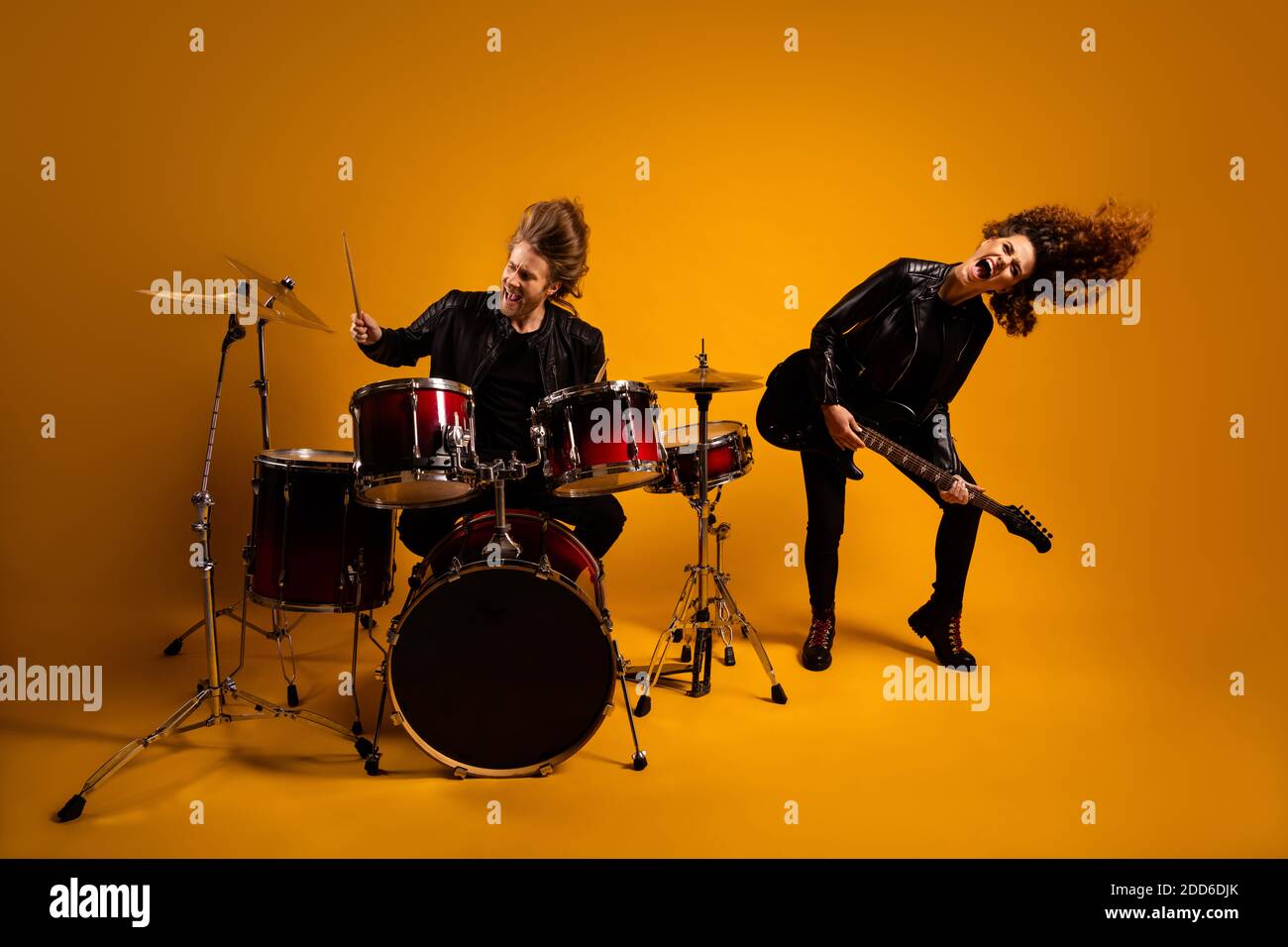 His he her she nice attractive cheerful cheery crazy guys playing music ...