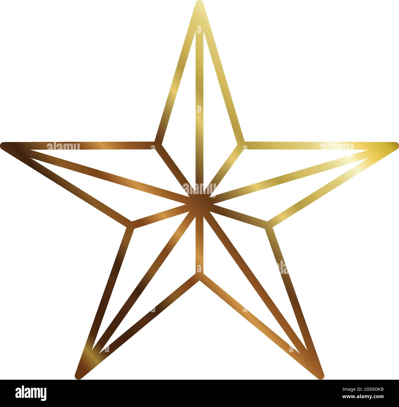 star of 5 points gold style icon vector design Stock Vector Image & Art ...