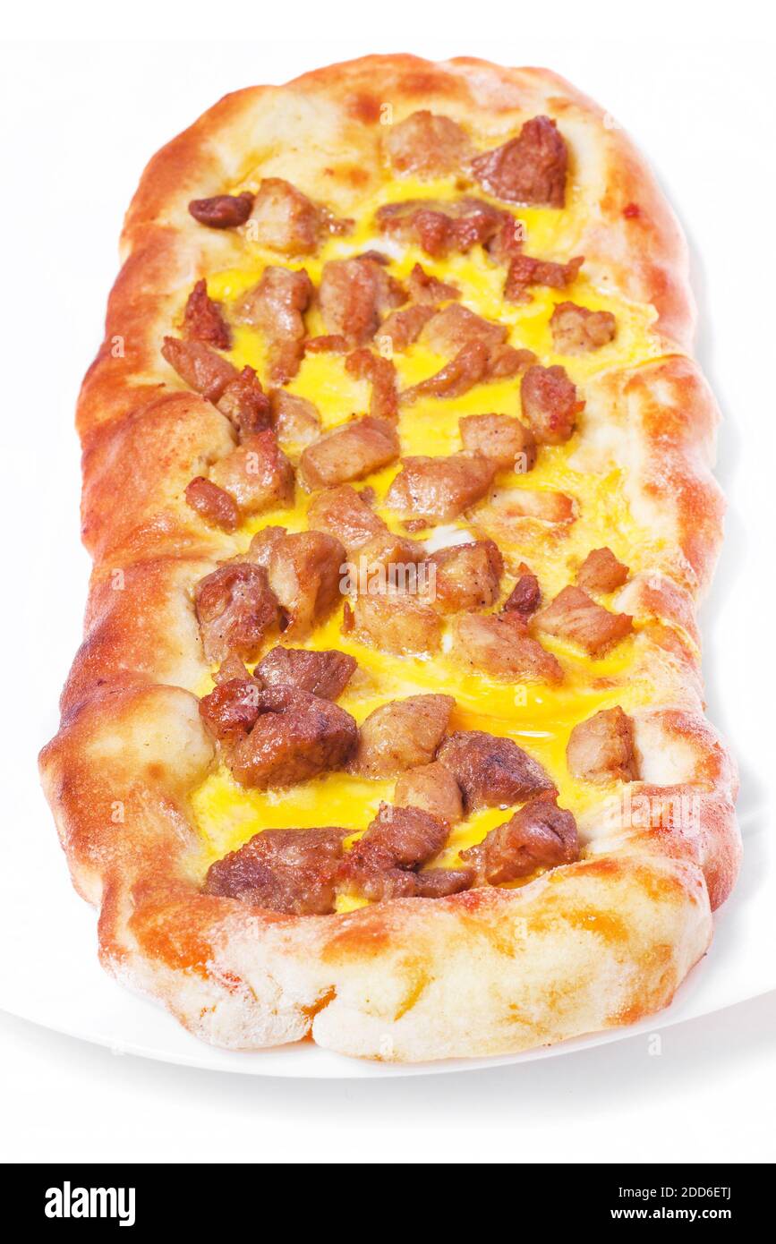 Closeup of a traditional macedonian meat pie pastrmajlija Stock Photo ...