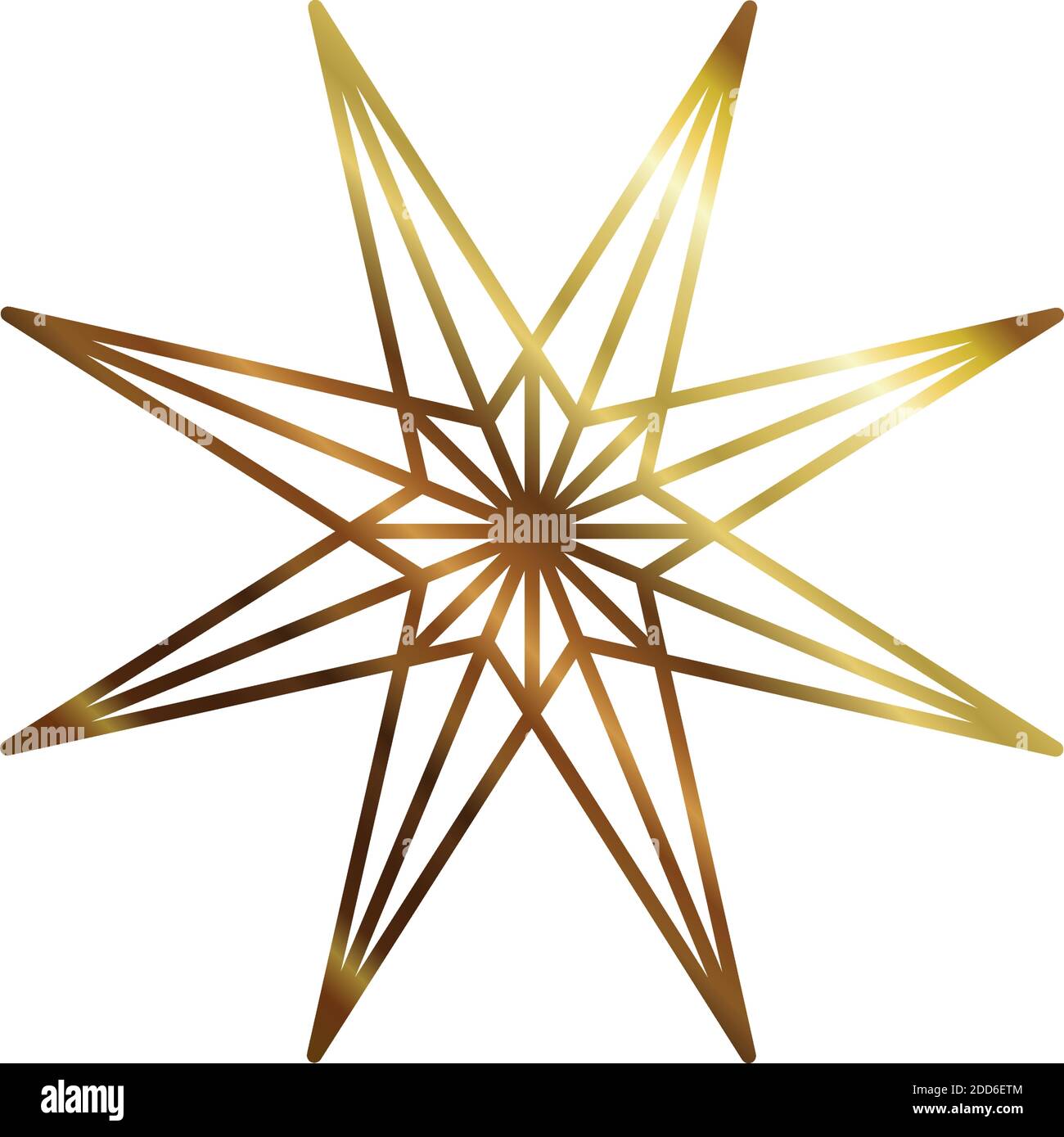 star of 8 points gold style icon vector design Stock Vector Image & Art ...