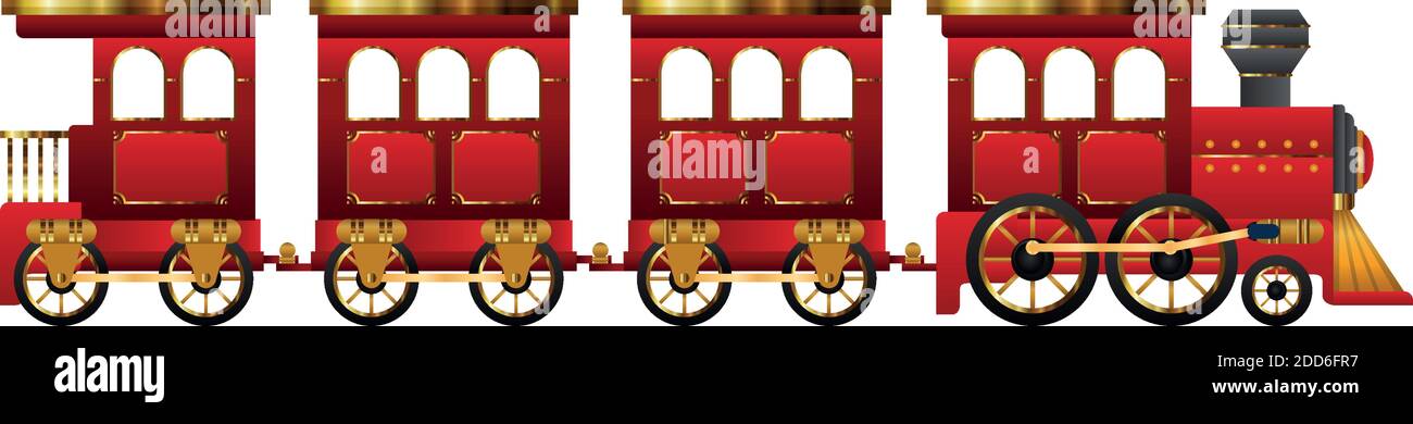 merry christmas red train vector design Stock Vector Image & Art - Alamy