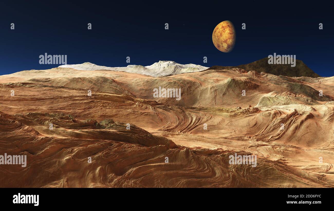 surface planet in space, 3d render illustration Stock Photo - Alamy
