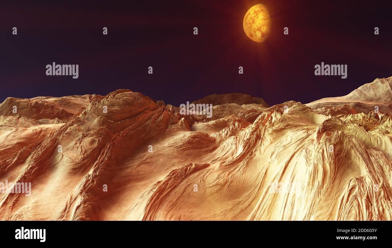 surface planet in space, 3d render illustration Stock Photo - Alamy