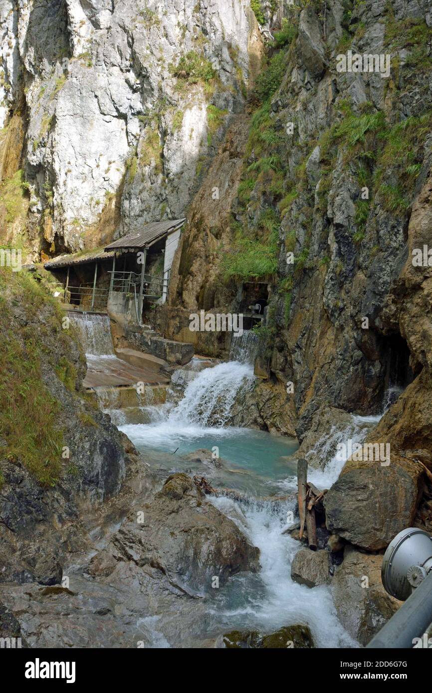 The Zammer Loch is a gorge in the Tyrolean municipality of Zams Stock ...