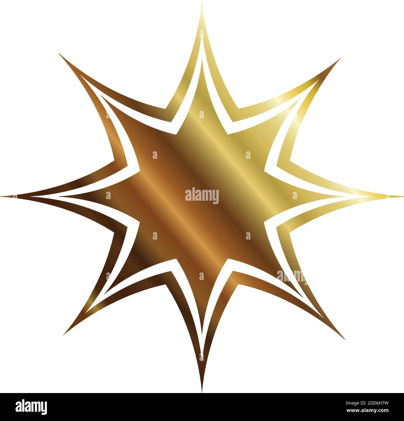 star of 8 points gold style icon vector design Stock Vector Image & Art ...