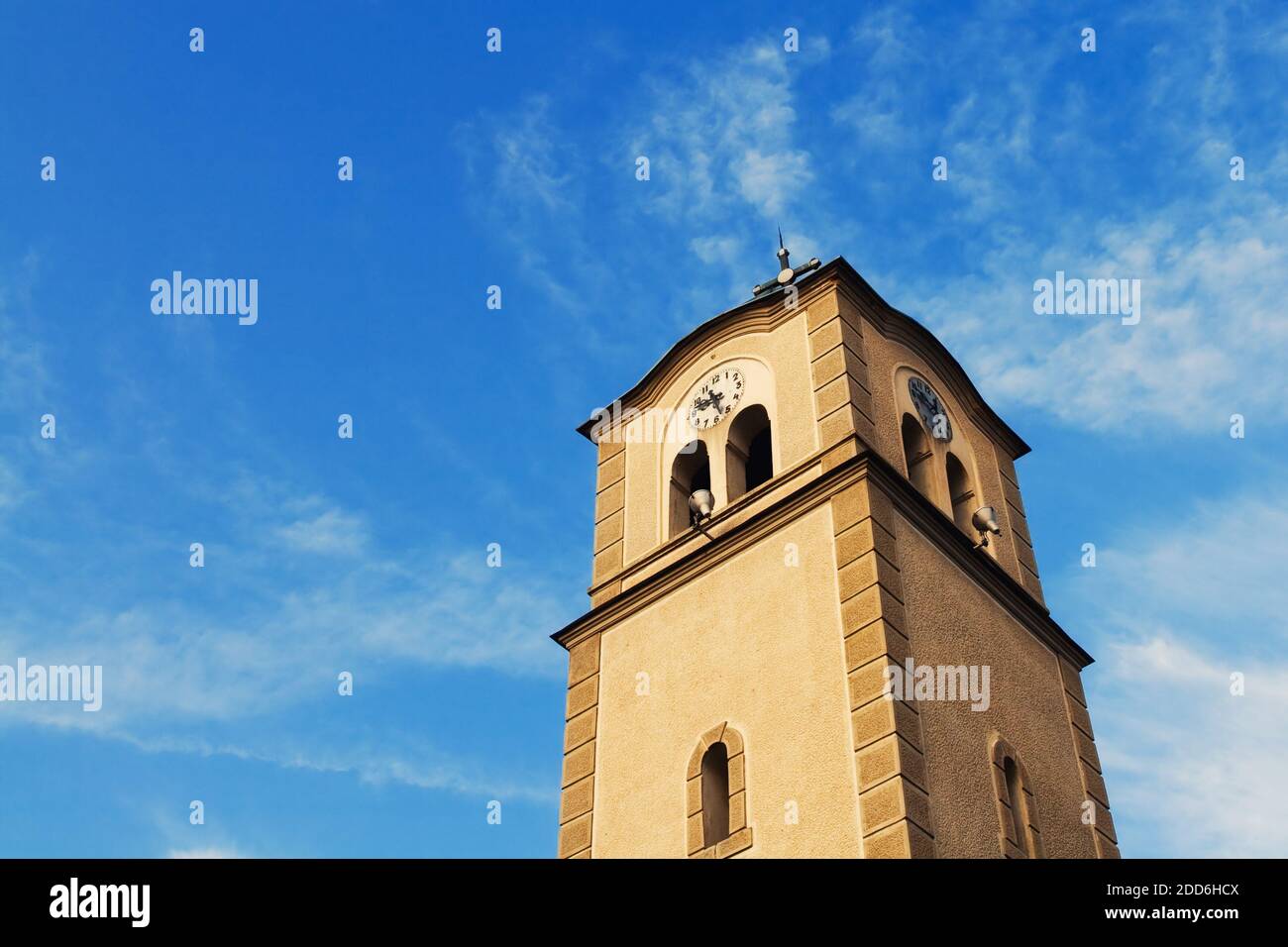 Old city clock tower in Berovo, Macedonia Stock Photo - Alamy