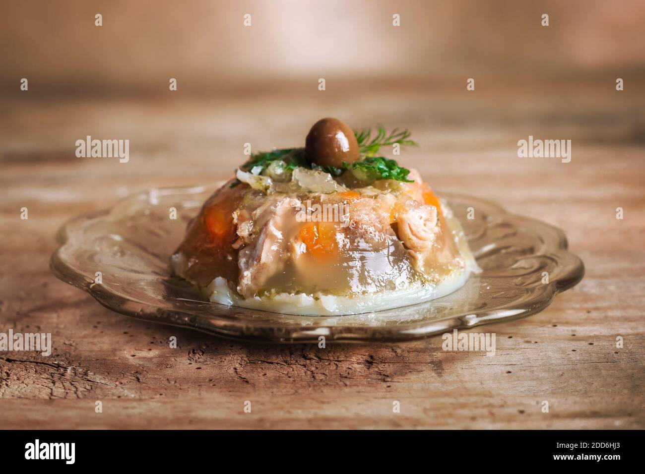 Pacha - traditional savoury Balkan pork jelly dish Stock Photo - Alamy