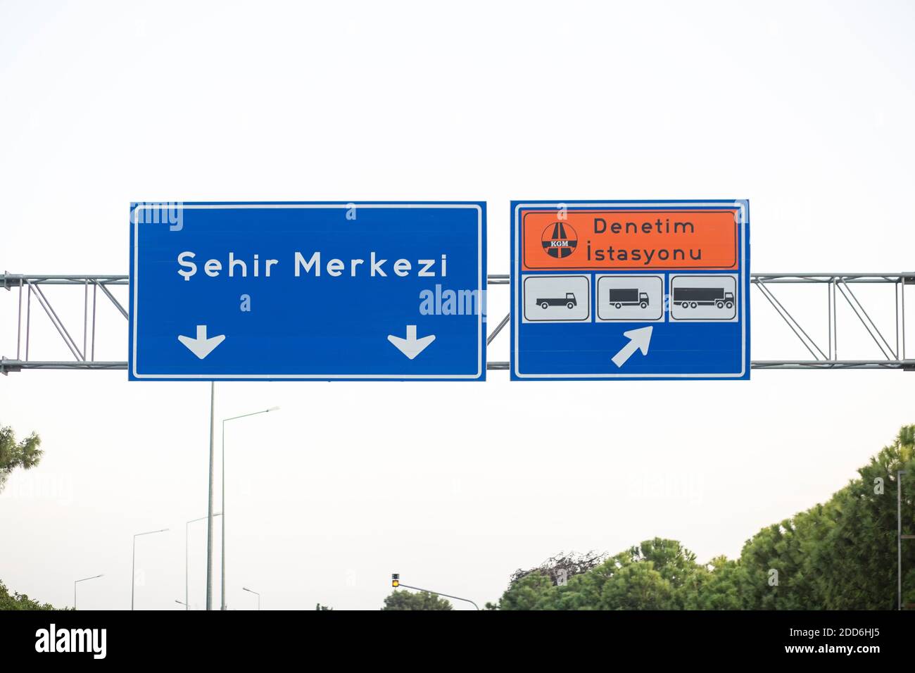 Antalya - Turkey - 11.10. 2020 : City road signs in Turkey Stock Photo ...
