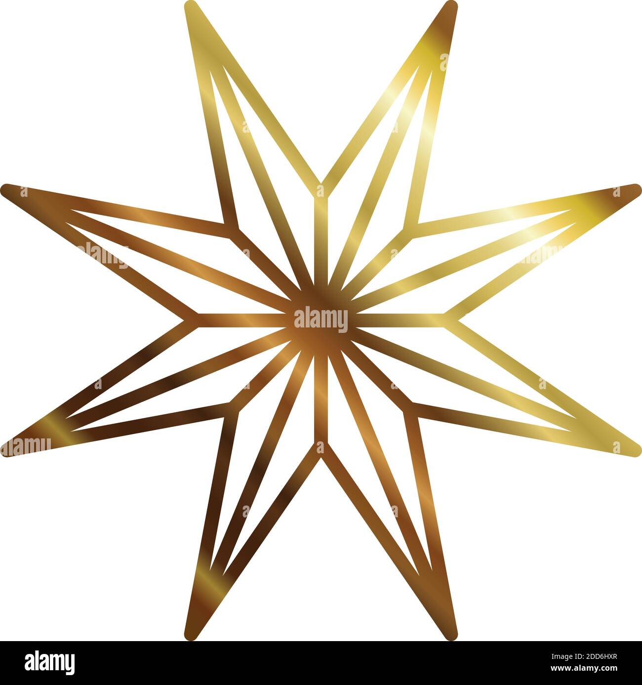 star of 8 points gold style icon vector design Stock Vector Image & Art ...