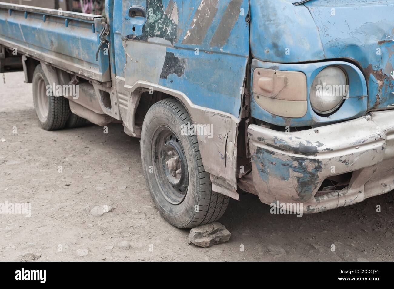 Run Down Truck Outside Luang Prabang, Loas, Southeast Asia Stock Photo ...