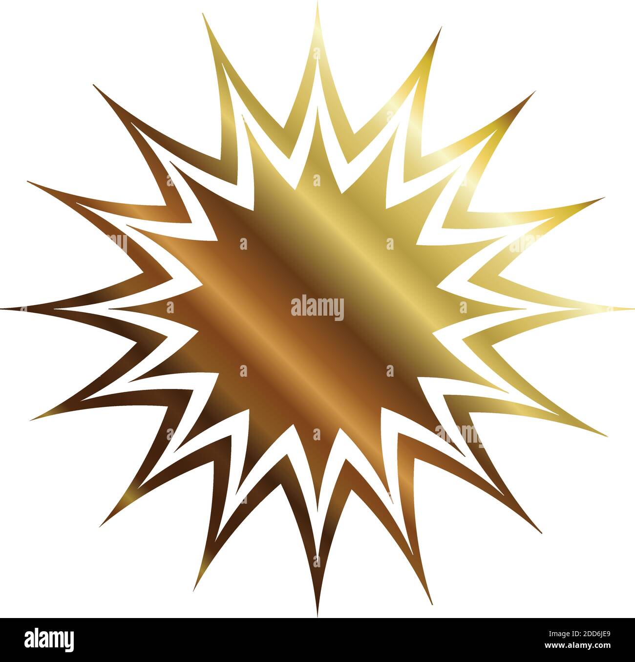 star with explosion shaped gold style icon vector design Stock Vector ...