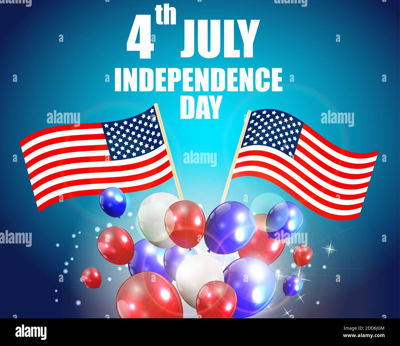 Independence Day Poster Illustration Stock Photo - Alamy
