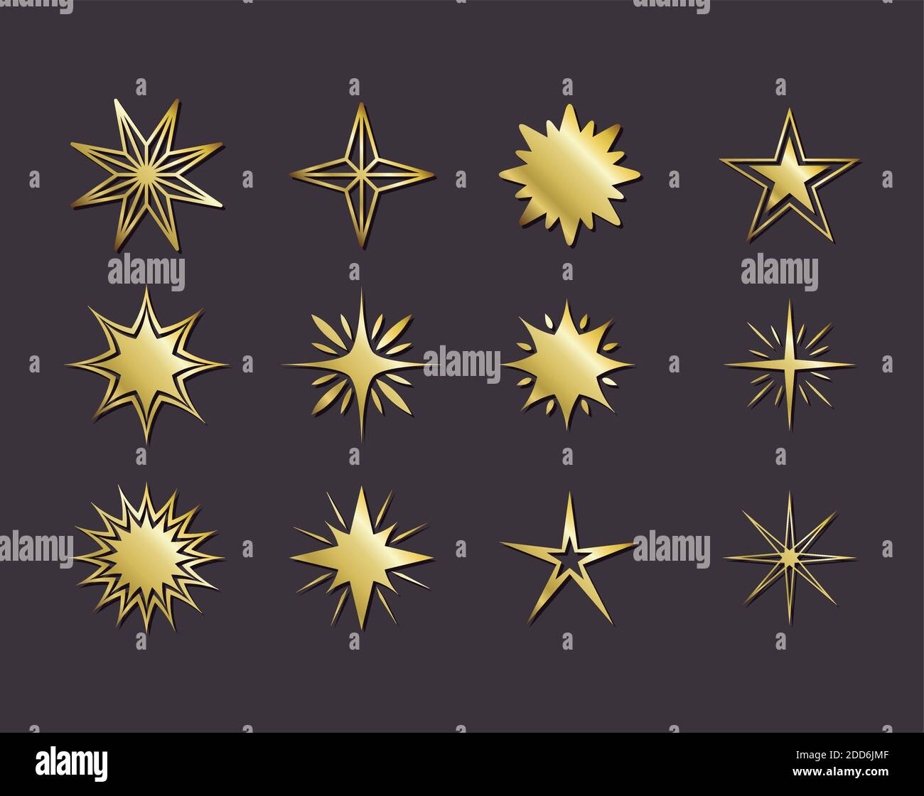 star gold style symbol set vector design Stock Vector Image & Art - Alamy