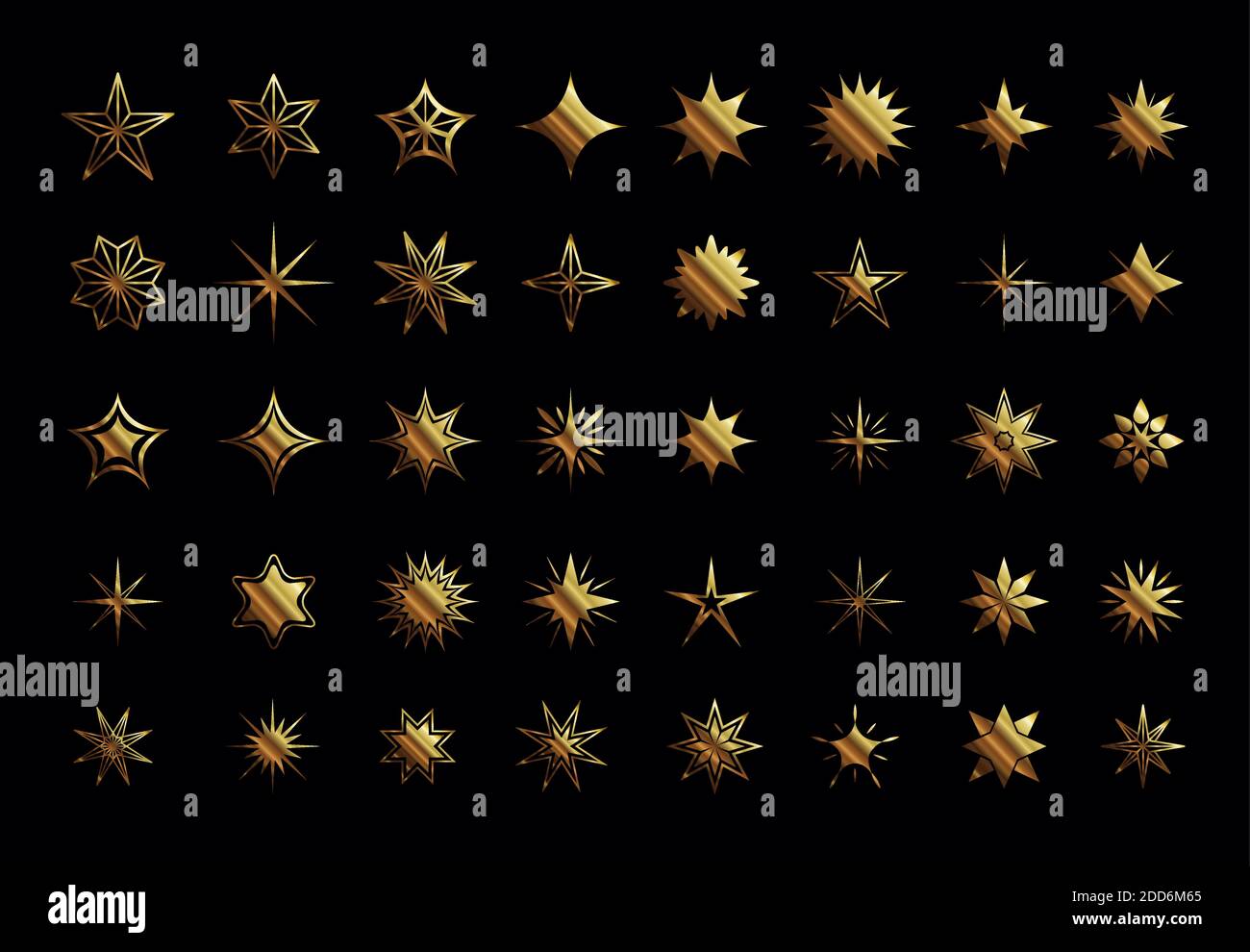 star gold style icon set vector design Stock Vector Image & Art - Alamy