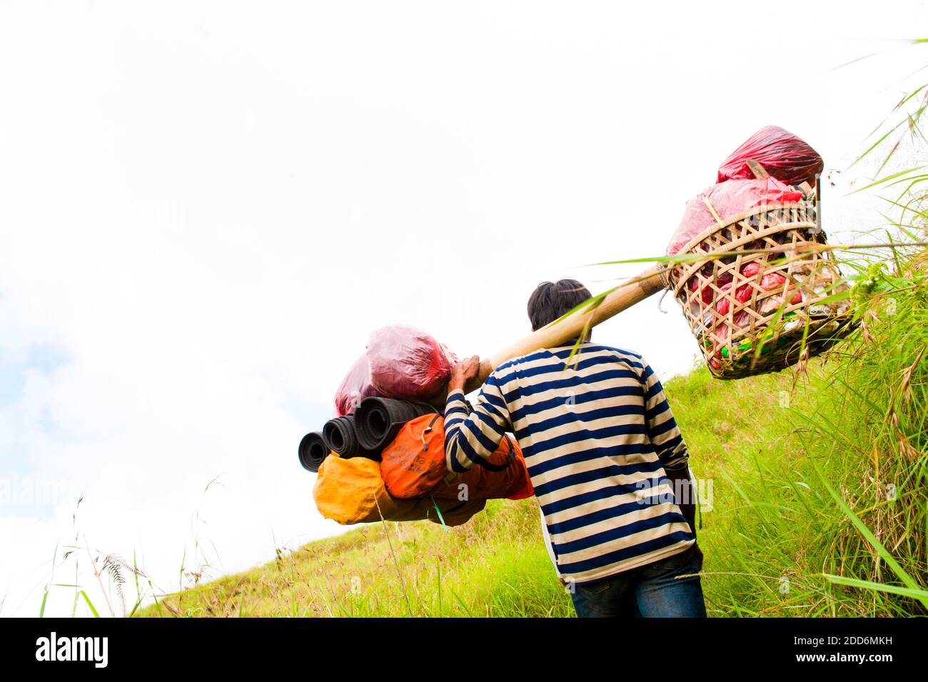 Mount Rinjani Porter, Lombok, Indonesia, Asia Stock Photo - Alamy