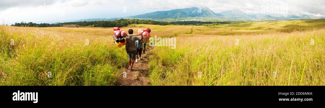 Panoramic Photo of the Final Leg of the Three Day Mount Rinjani Trek ...