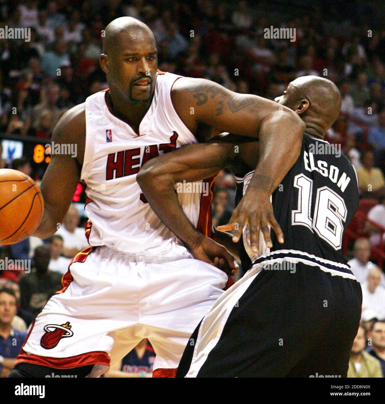 NO FILM, NO VIDEO, NO TV, NO DOCUMENTARY - Miami Heat center Shaquille ...