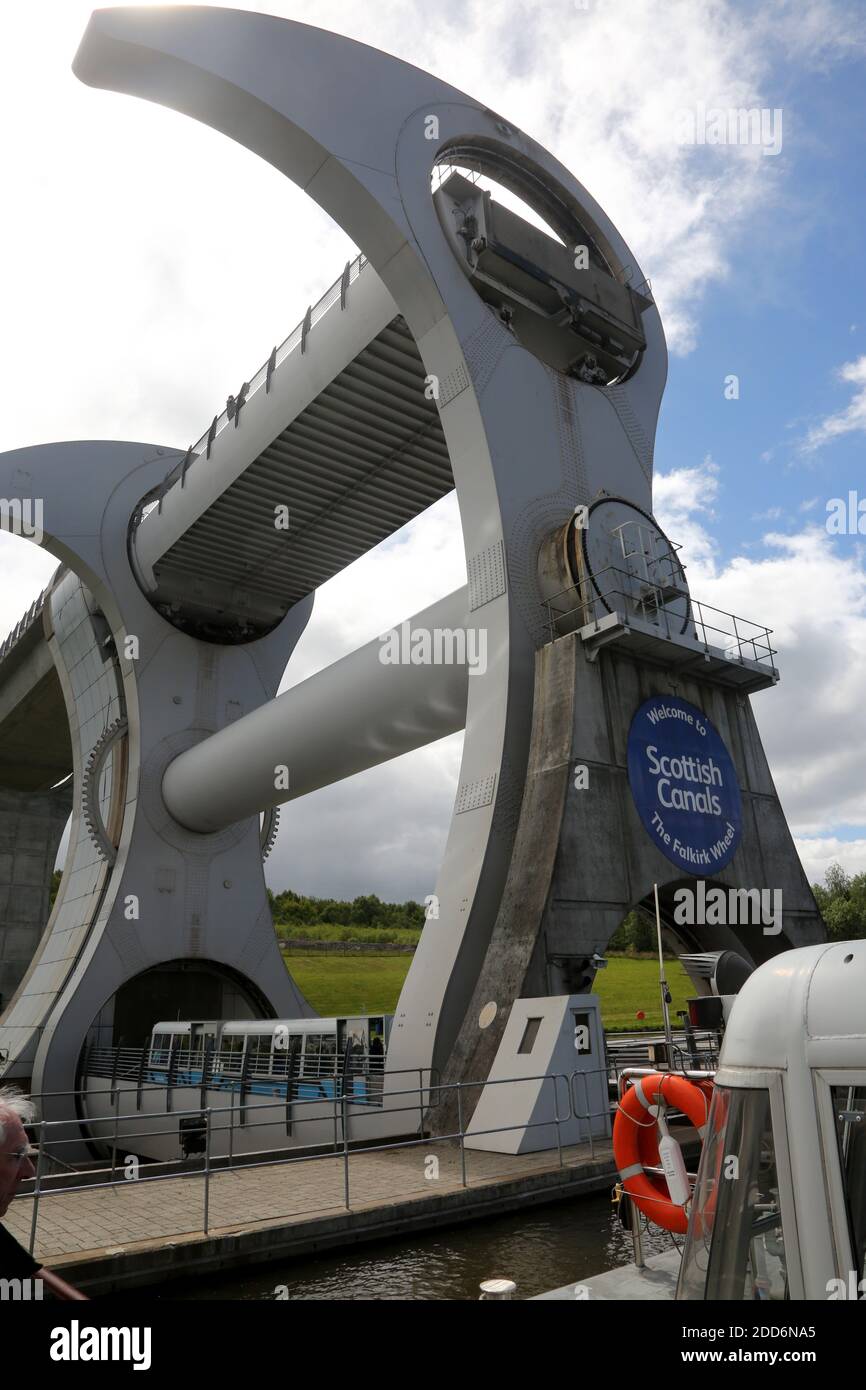 Falkirk Wheel,Falkirk, Scotland. The Falkirk Wheel is a rotating boat lift in central Scotland ...