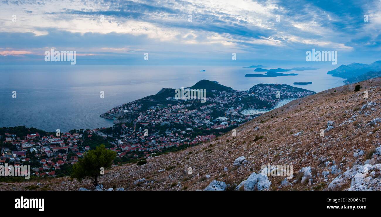 Panoramic photo of Elafiti Islands, aka Elaphite Islands or Elaphites ...