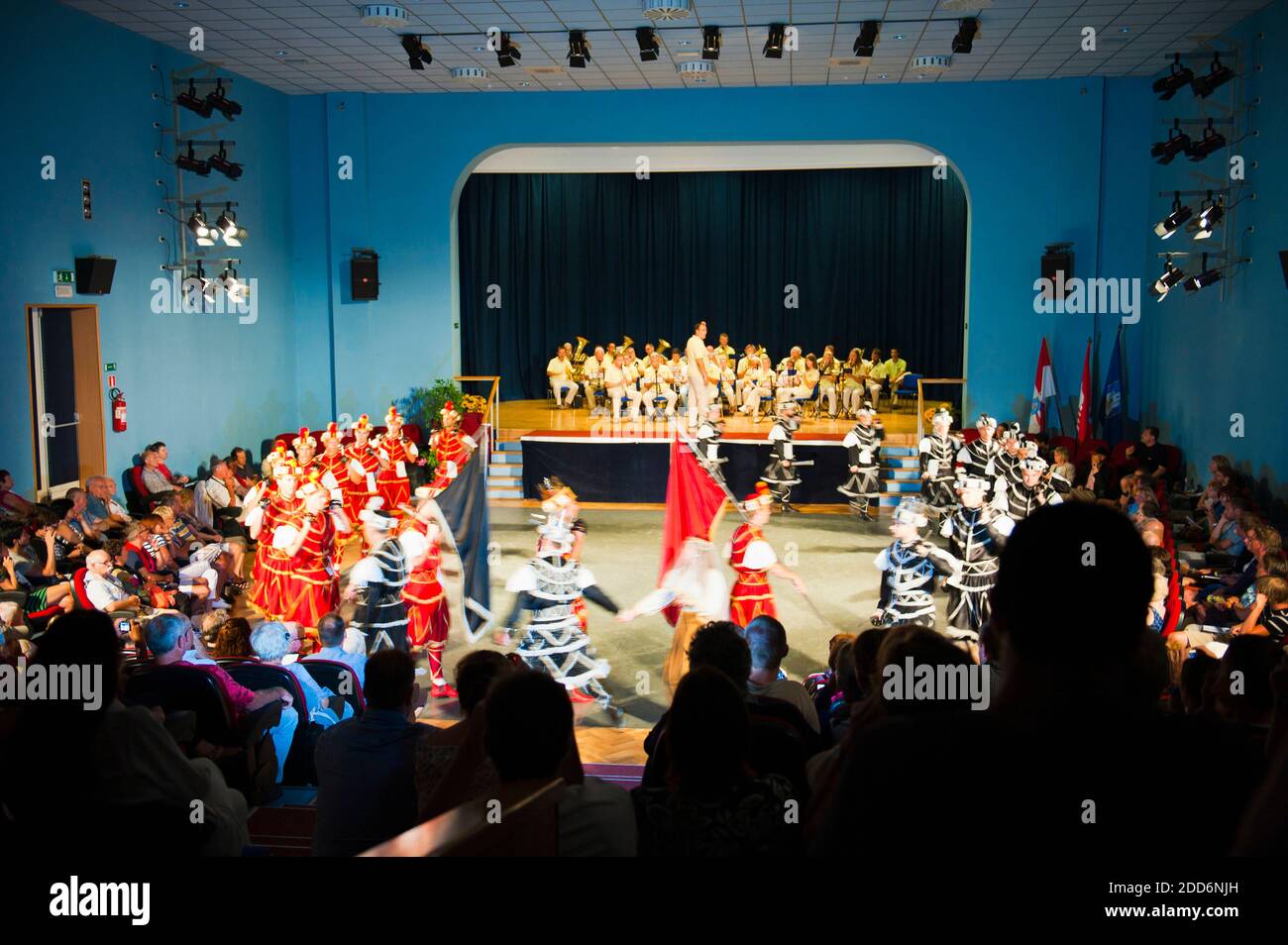 Korcula Island, dancers doing the Traditional Moreska Sword Dance ...